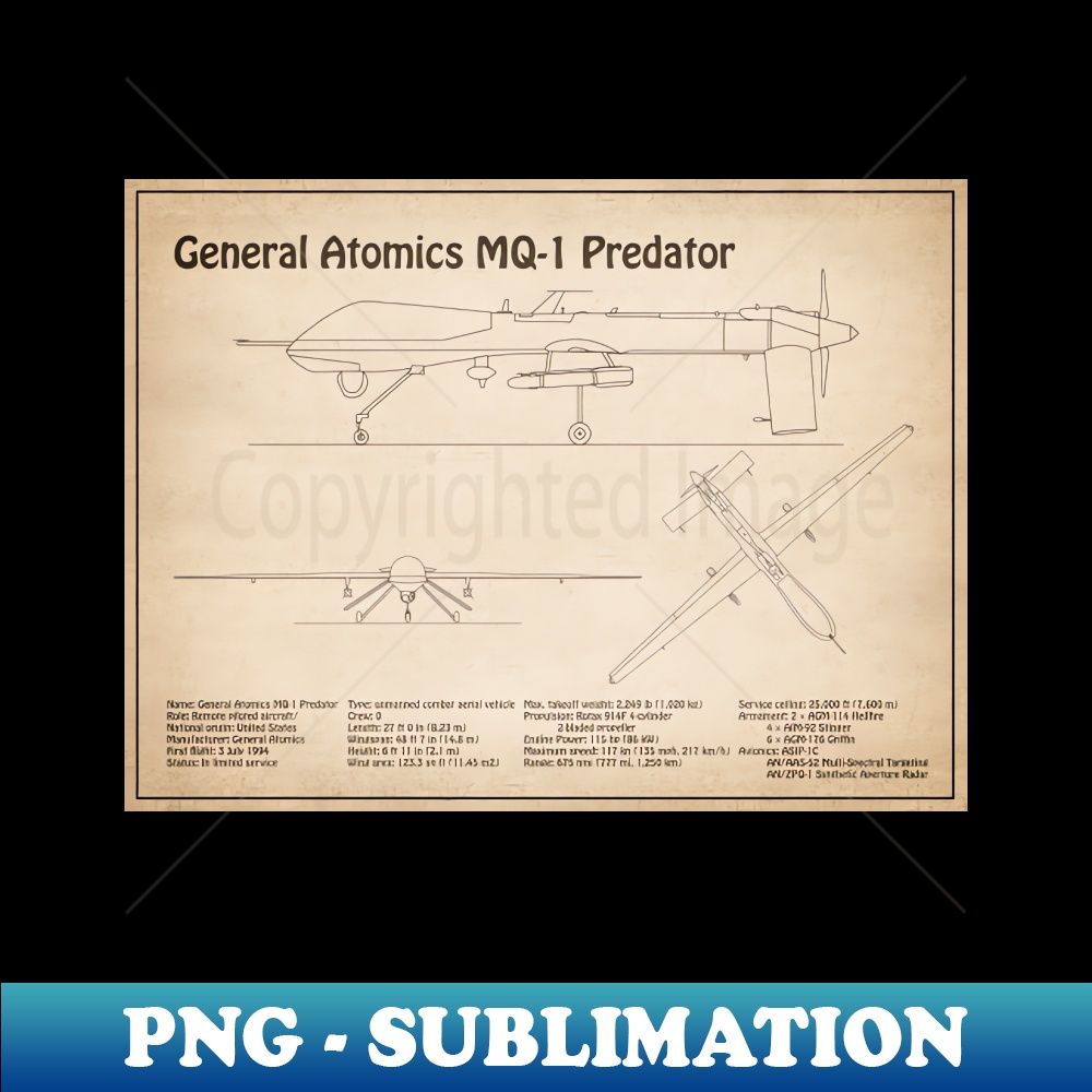 General Atomics MQ-1 Predator - Airplane Blueprint Plans - S | Inspire ...