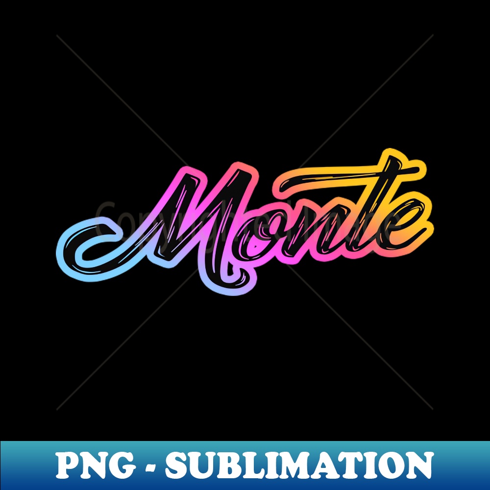 Name Monte - Artistic Sublimation Digital File - Perfect for | Inspire ...