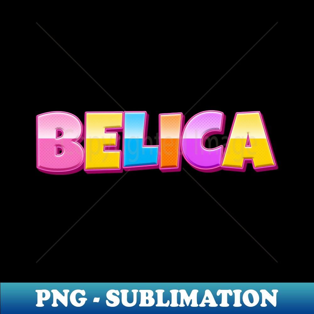 Rainbow Craft Belica Name - Instant PNG Sublimation Download | Inspire ...