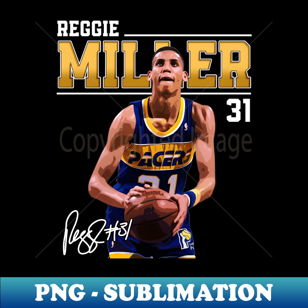Reggie Miller Choke Sign Basketball Legend Signature Vintage | Inspire ...