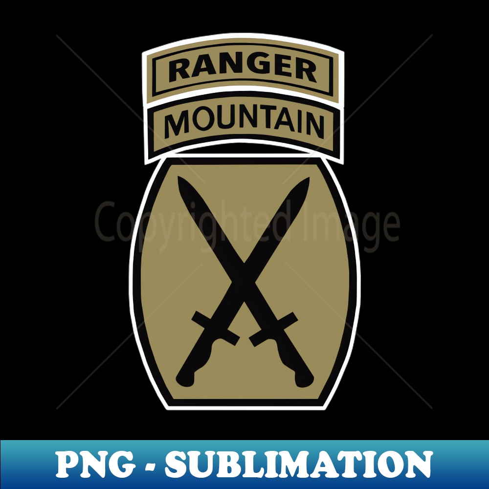 10th Mountain Division Ranger Brown Tab - Instant PNG Sublim | Inspire ...