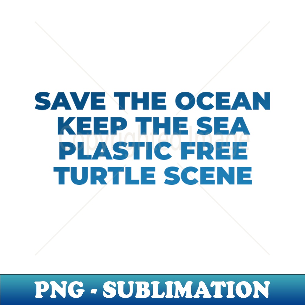 Save the ocean keep the sea plastic free turtle scene - Deco | Inspire ...