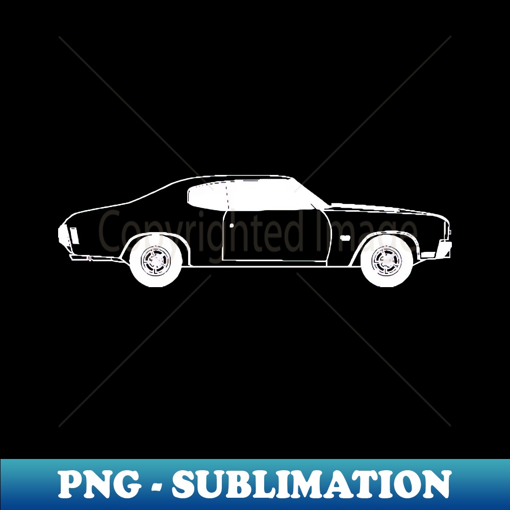 Chevelle SS White Outline - Modern Sublimation PNG File - Pe - Inspire ...