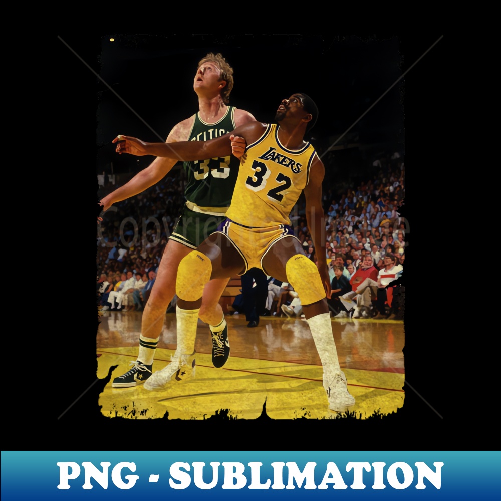 Larry Bird vs Magic Johnson - Premium PNG Sublimation File - | Inspire ...