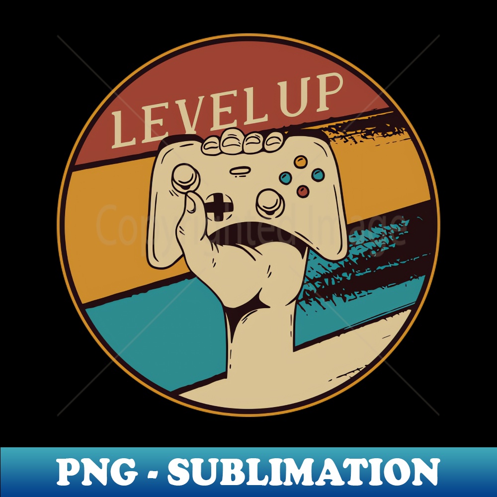 Level Up Retro Video Game Design for Gamer - Premium PNG Sub | Inspire ...