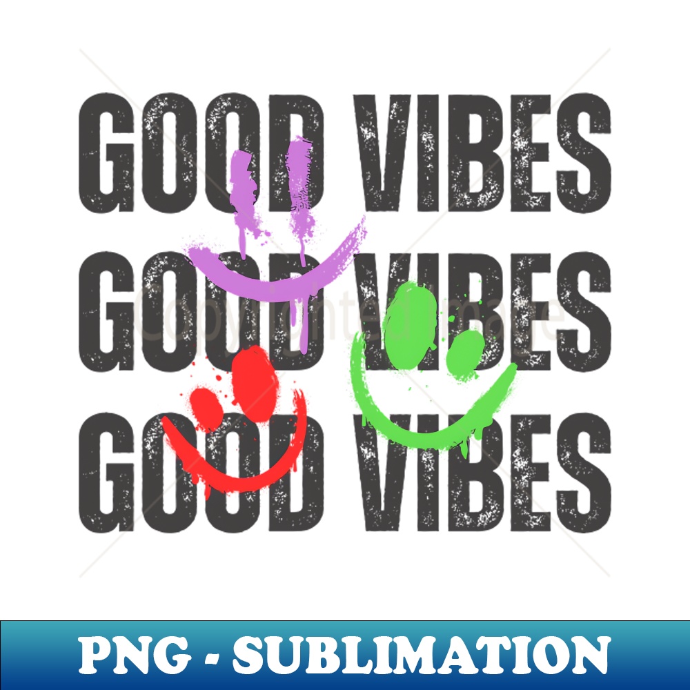 Good Vibes Smiley Faces - PNG Transparent Digital Download F - Inspire ...