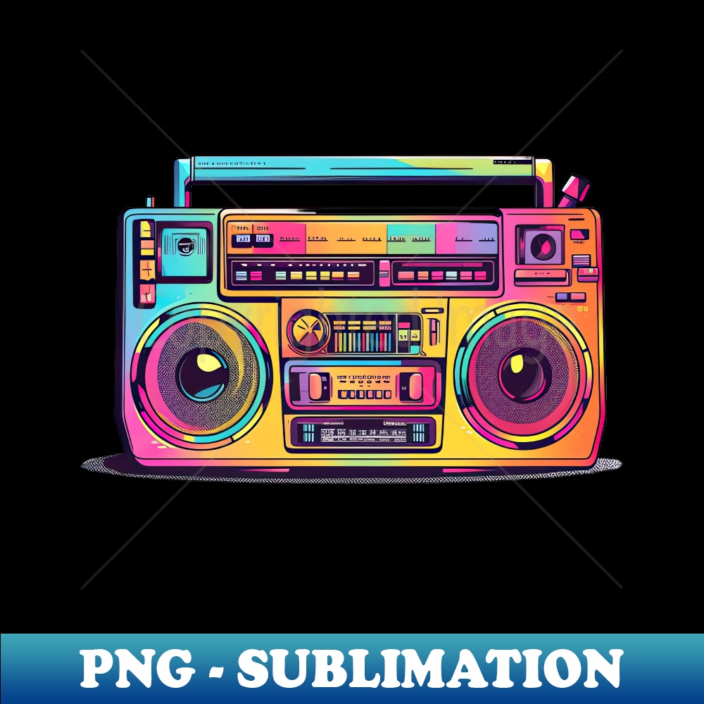 Neon Cassette Player - Signature Sublimation PNG File - Perf | Inspire ...