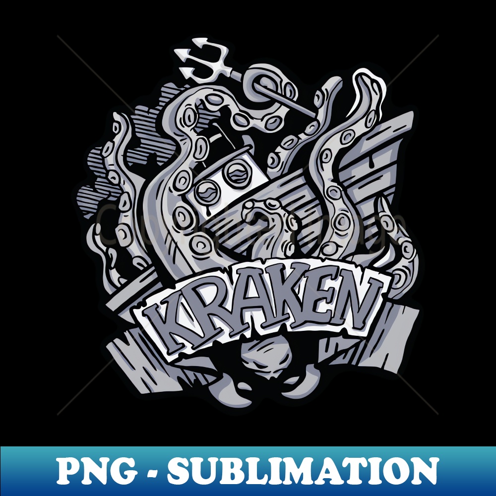 Kraken - legendary marine sea monster - Retro PNG Sublimatio | Inspire ...