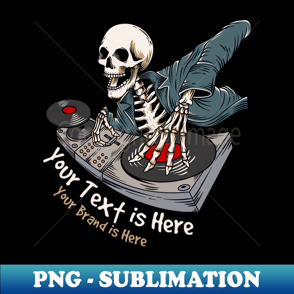 skeleton dj music illustration - PNG Transparent Sublimation | Inspire ...