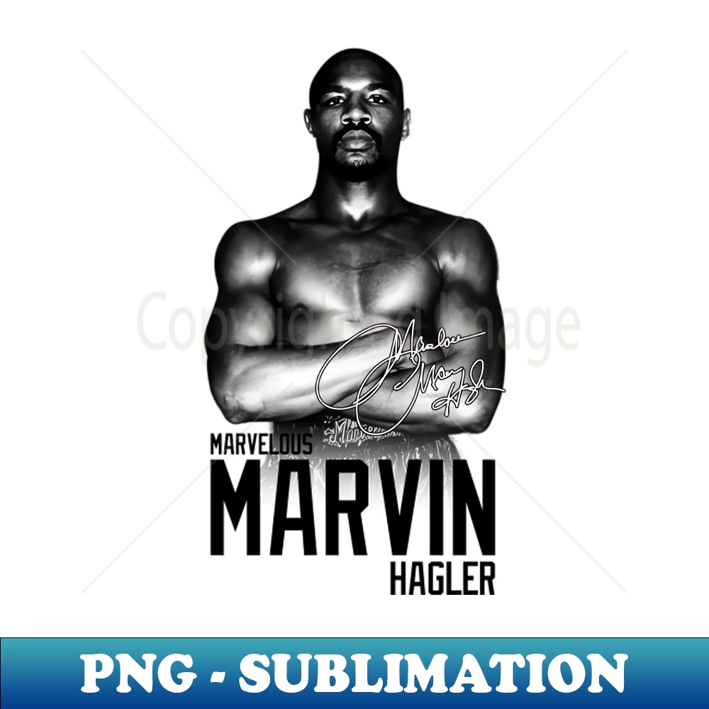 Marvelous Marvin Hagler Boxing Legend Signature Vintage Retr | Inspire ...