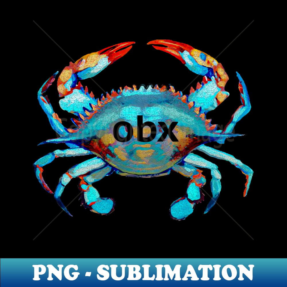 OBX Blue Crab - PNG Transparent Sublimation Design - Bold & - Inspire ...