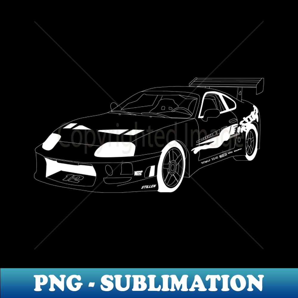 FF Supra MK IV White Outline - Premium PNG Sublimation File | Inspire ...
