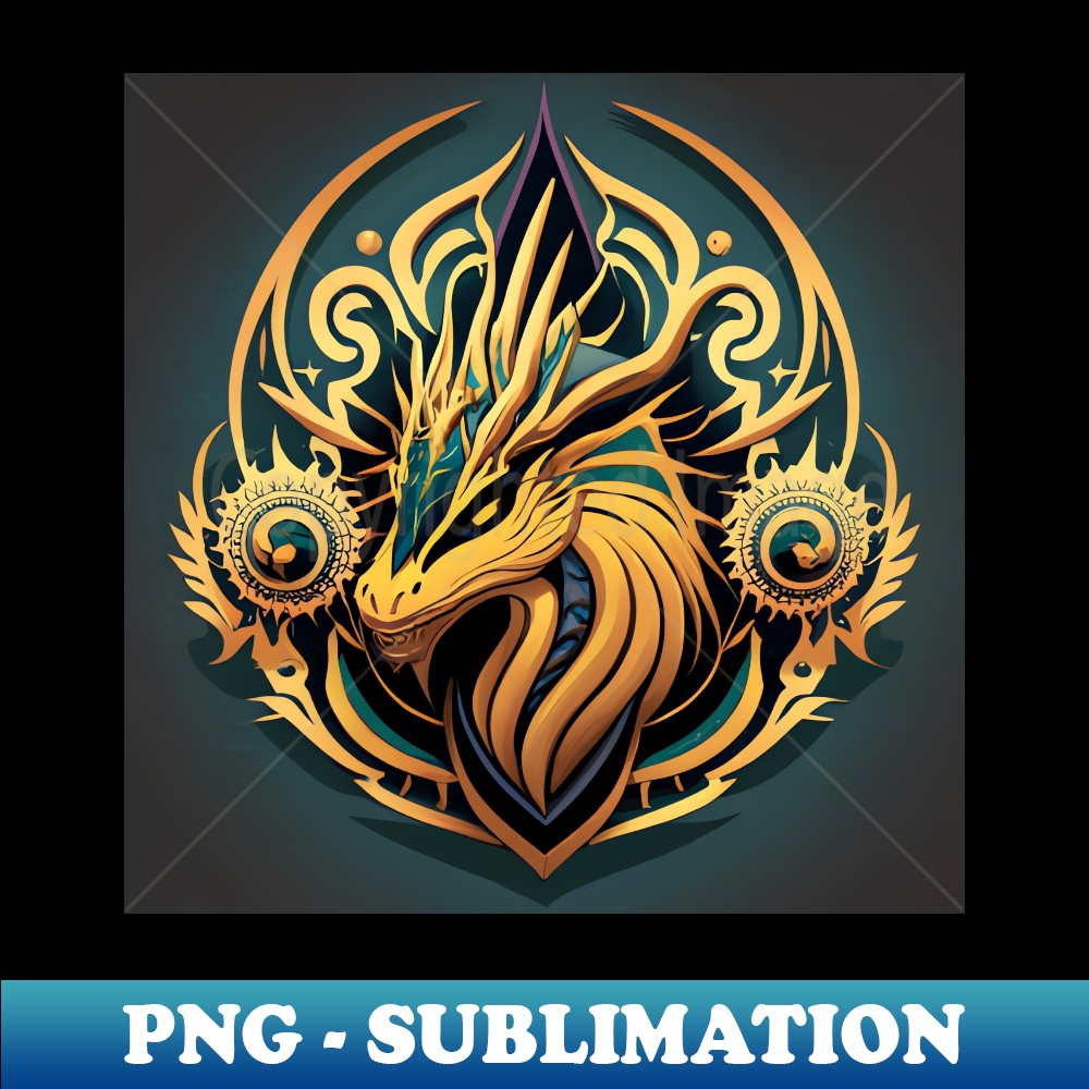 Black and Gold Dragon Style - Digital Sublimation Download F | Inspire ...