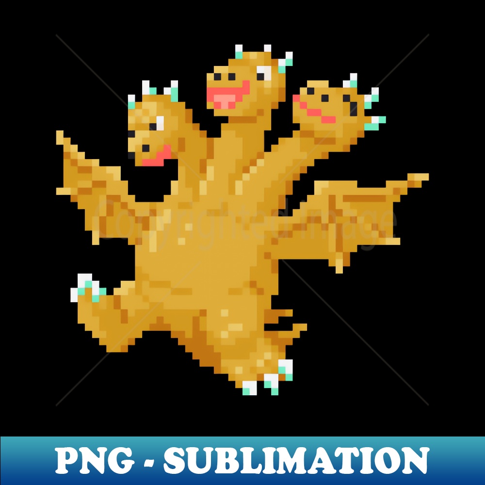 Pixel Chibi Ghidorah - High-Resolution PNG Sublimation File | Inspire ...