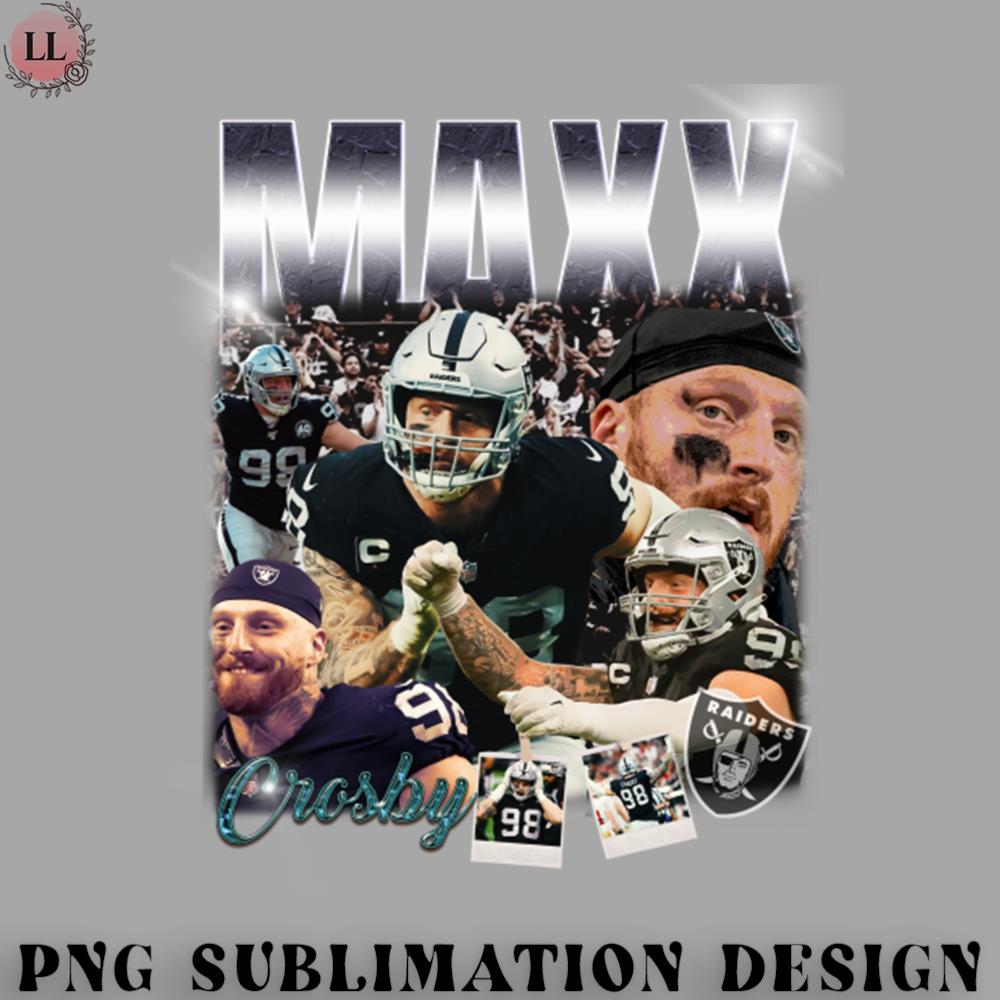 Football PNG Max Crosby Vintage | Inspire Uplift