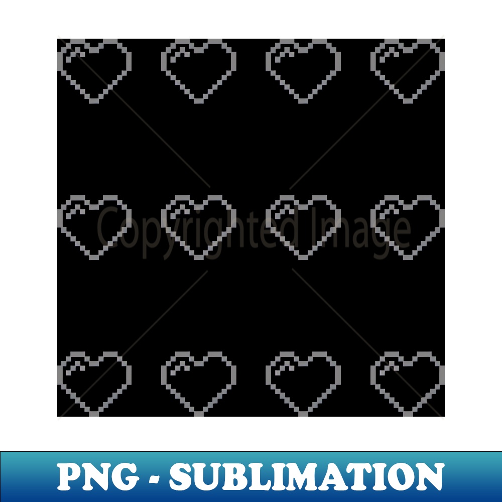Pixel Art GREY HEART Outiline Emoji Bitmap - Creative Sublim | Inspire ...