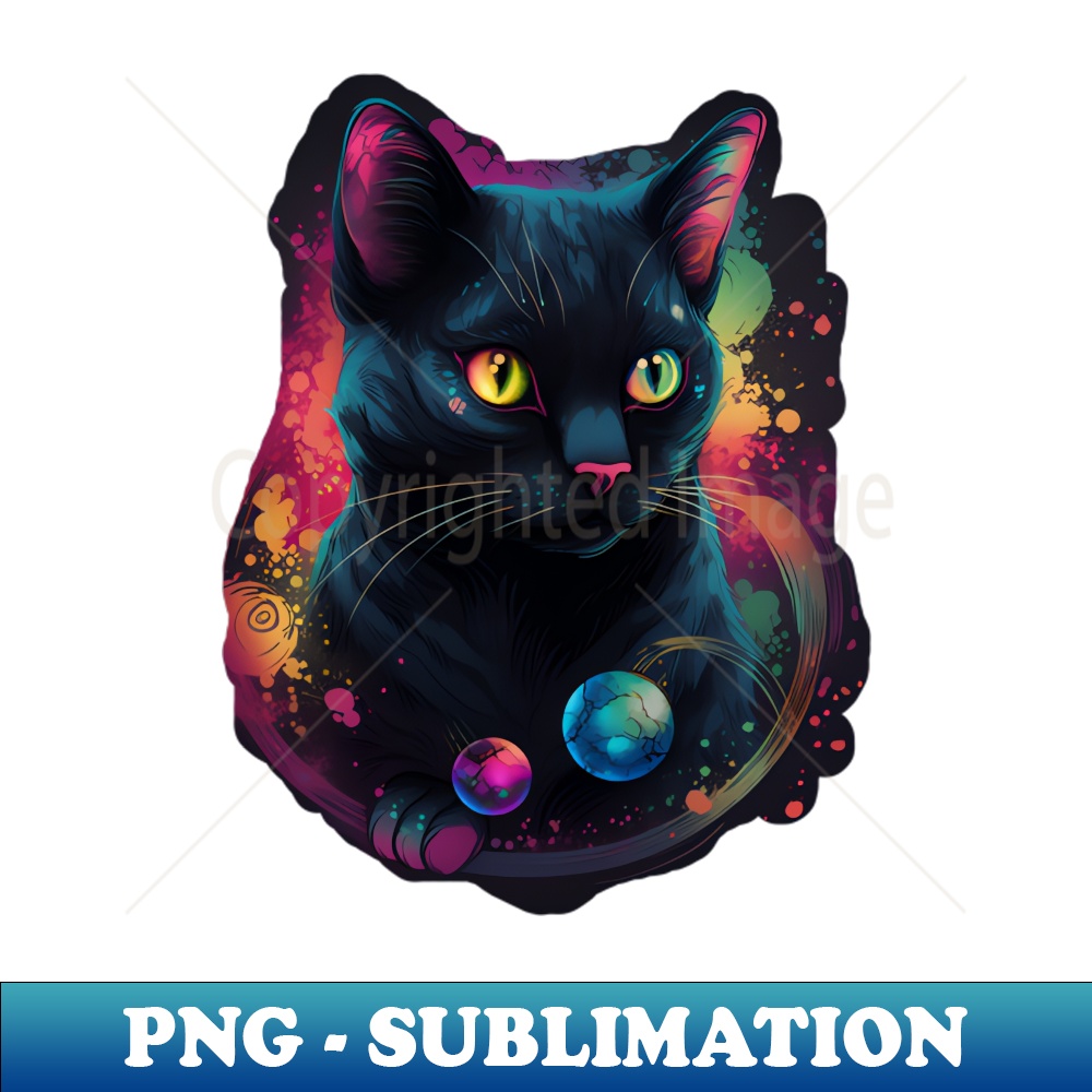 Color of Magic Cat - Exclusive Sublimation Digital File - Vi | Inspire ...