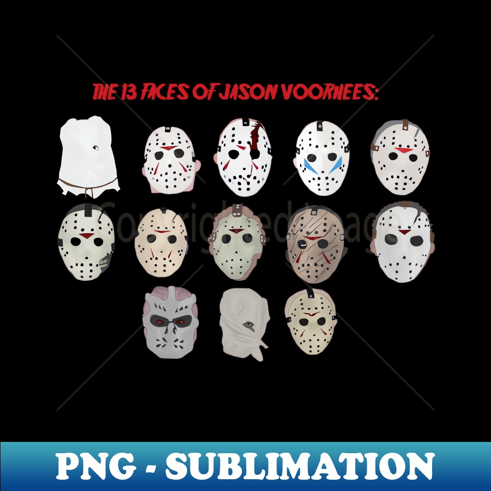 The 13 Faces of Jason Voorhees - Exclusive Sublimation Digit | Inspire ...