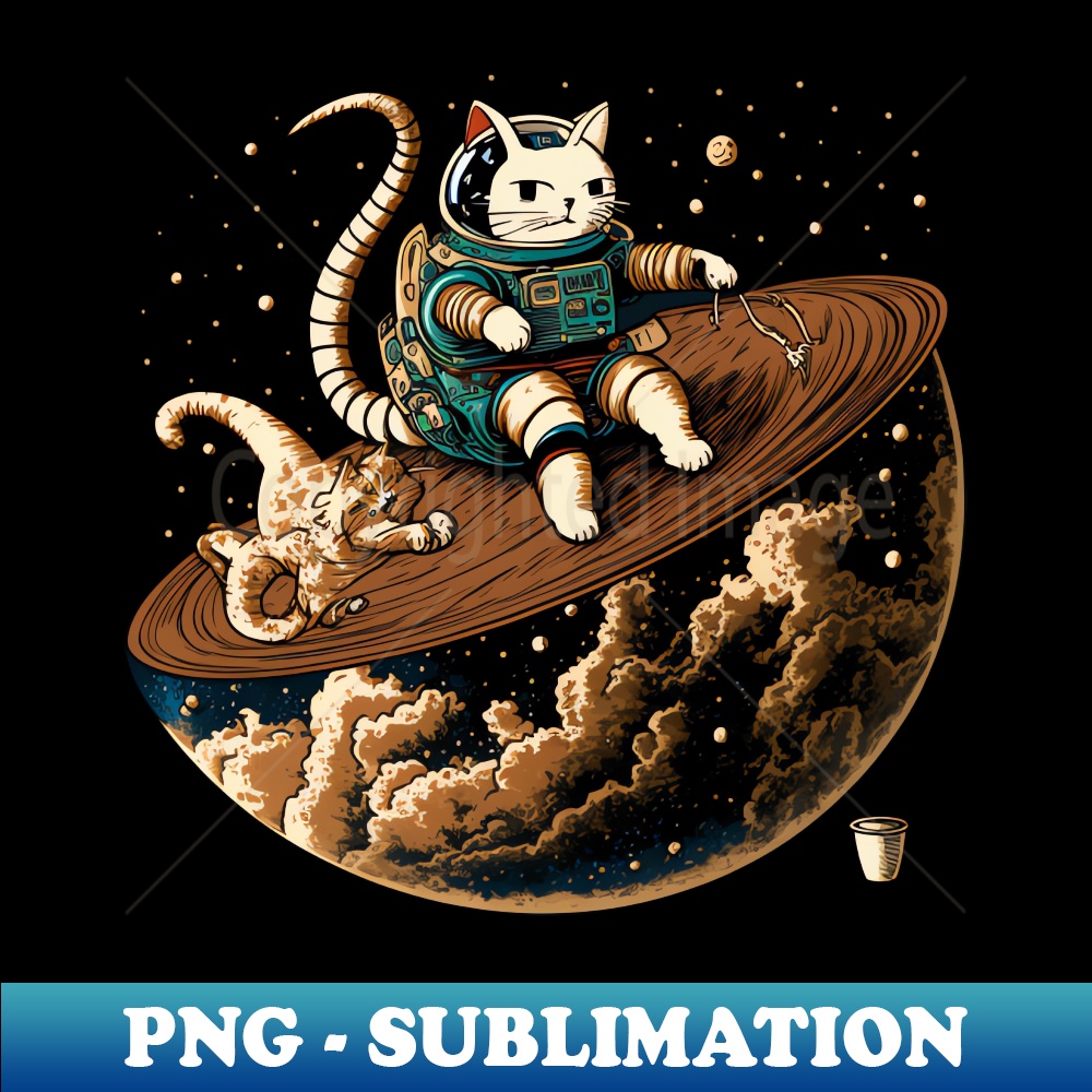 cat in space of Kanagawa monster setting on coffee earth - | Inspire Uplift