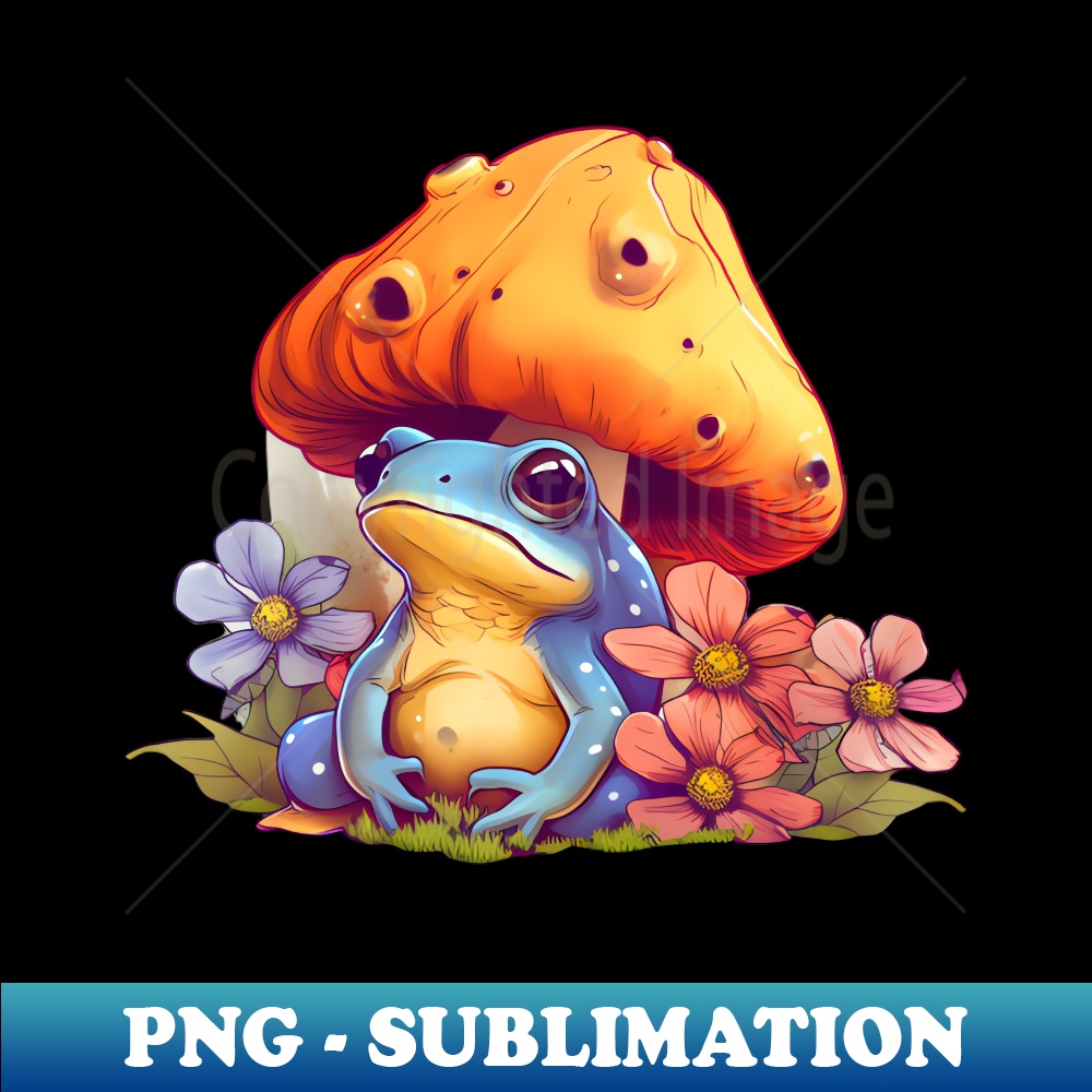 Cute Cottagecore Aesthetic Frog Mushroom - PNG Transparent S | Inspire ...
