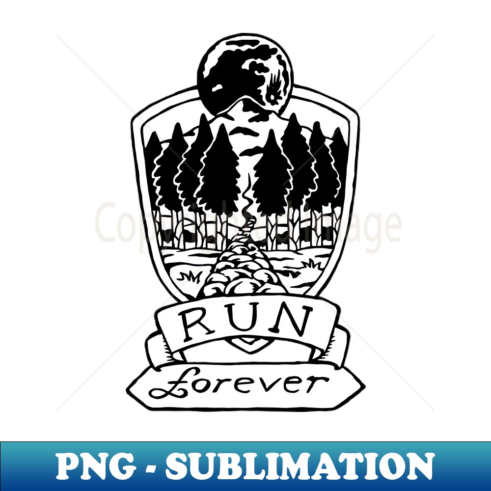 Run Forever Moon Emblem Simple Version - PNG Transparent Dig - Inspire ...