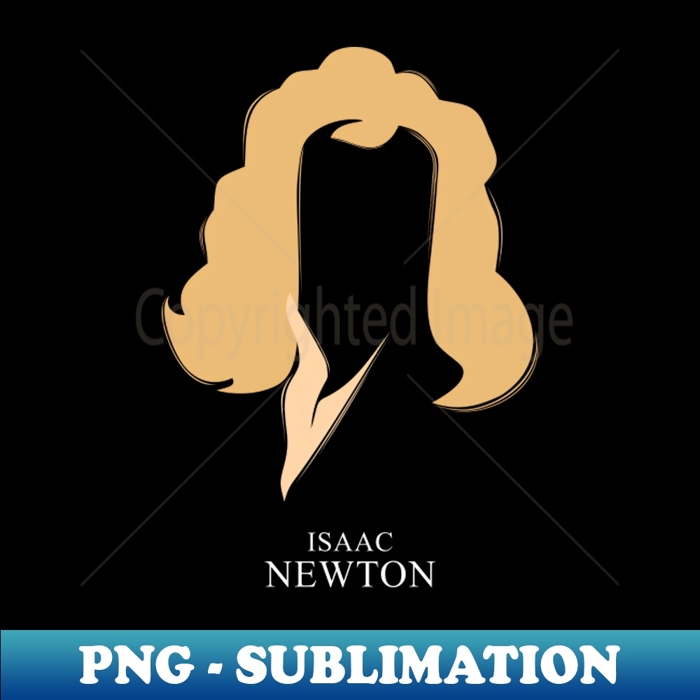 Isaac Newton - Minimalist Portrait - High-Quality PNG Sublim | Inspire ...