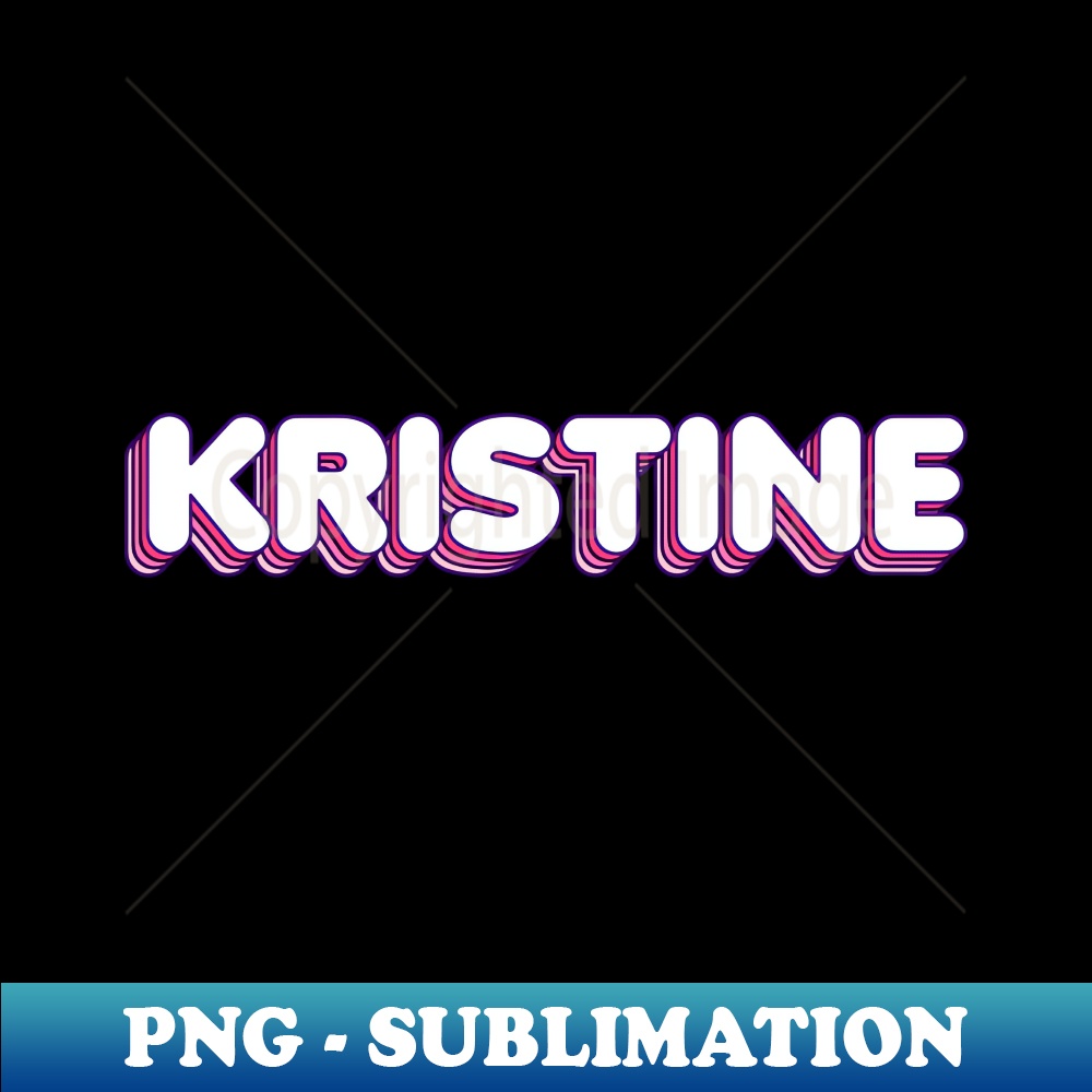 Pink Layers Kristine Name Label - Modern Sublimation PNG Fil - Inspire ...
