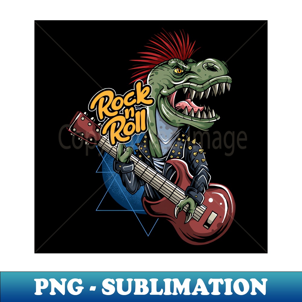 cyber-punk-trex-dinosaur-rocker-jacket-playing-guitar - Arti | Inspire ...