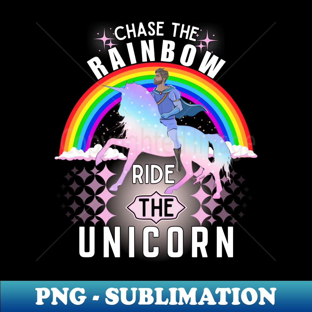 Chase the Rainbow Ride the Unicorn Lover Girls Women Gift Un | Inspire ...