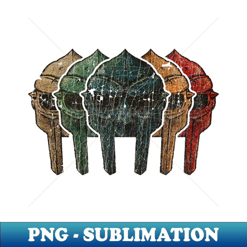 VINTAGE- MF DOOM MASK - PNG Transparent Sublimation Design | Inspire Uplift