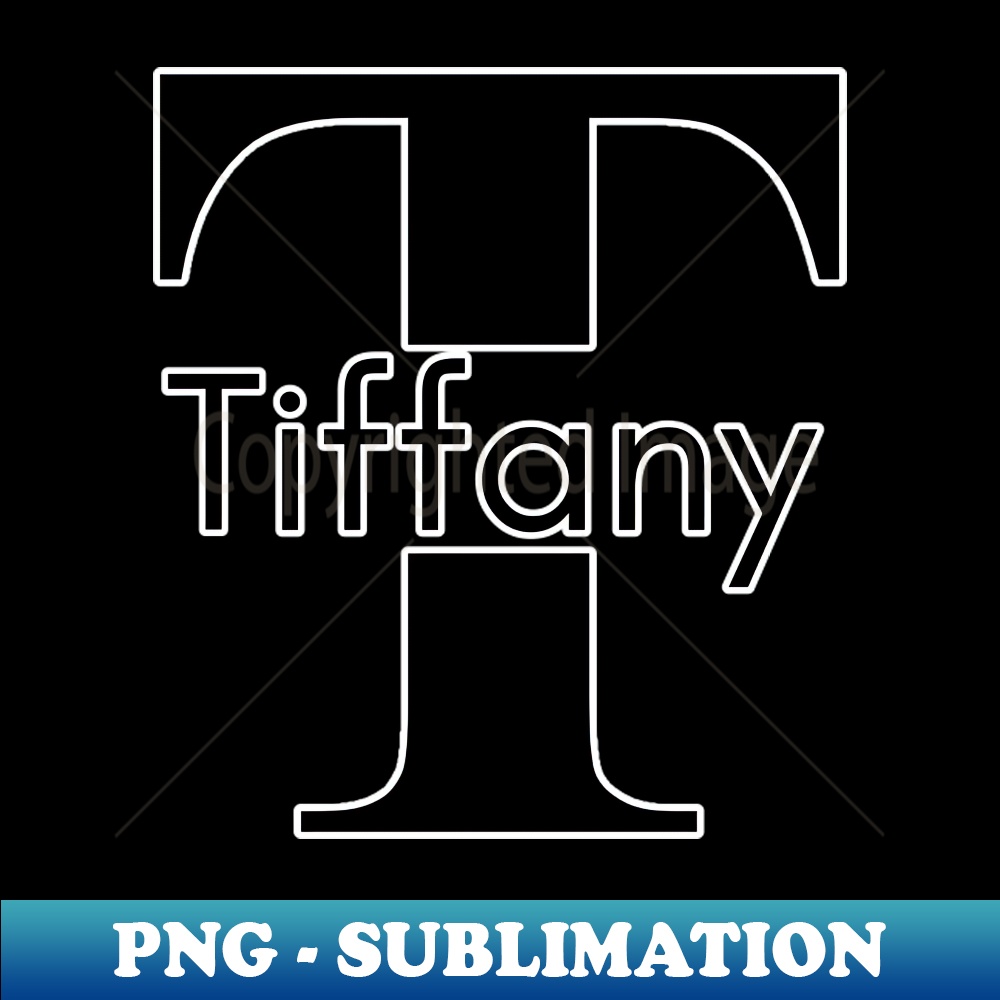 Initial T Monogram Tiffany Name Label - Signature Sublimatio | Inspire ...