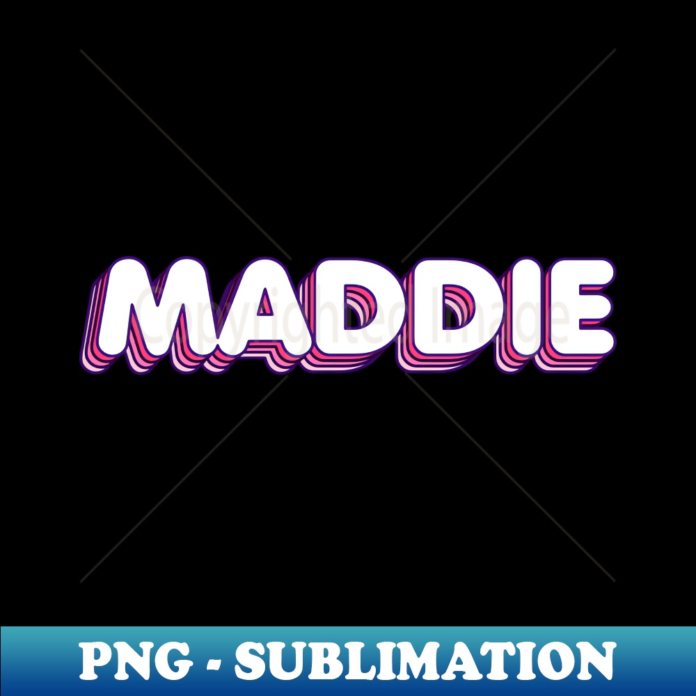 Pink Layered Maddie Name Label - Instant PNG Sublimation Dow | Inspire ...