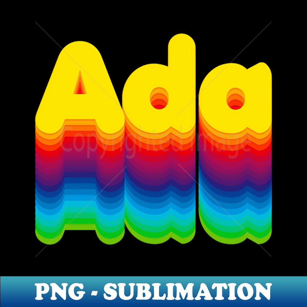 Rainbow Layers Ada Name Label - High-Quality PNG Sublimation | Inspire ...