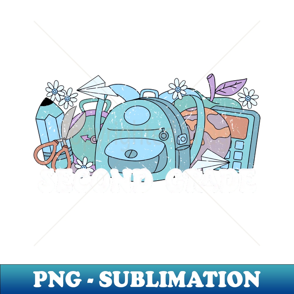 Second Grade - PNG Transparent Sublimation Design - Unlock V - Inspire ...