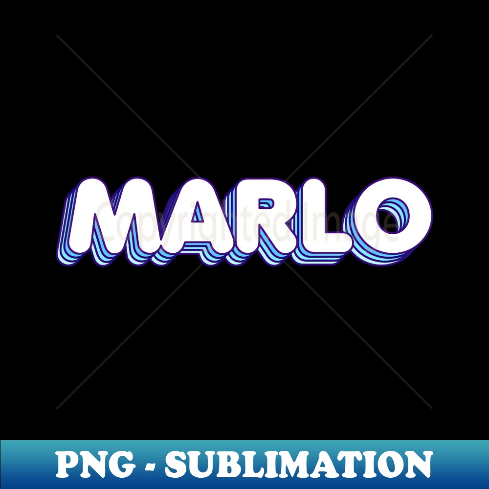 Blue Layers Marlo Name Label - PNG Transparent Digital Downl | Inspire ...