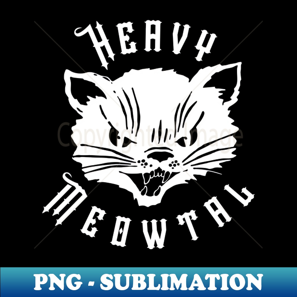 Heavy Meowtal Cat Heavy Metal Logo - Digital Sublimation Dow | Inspire ...