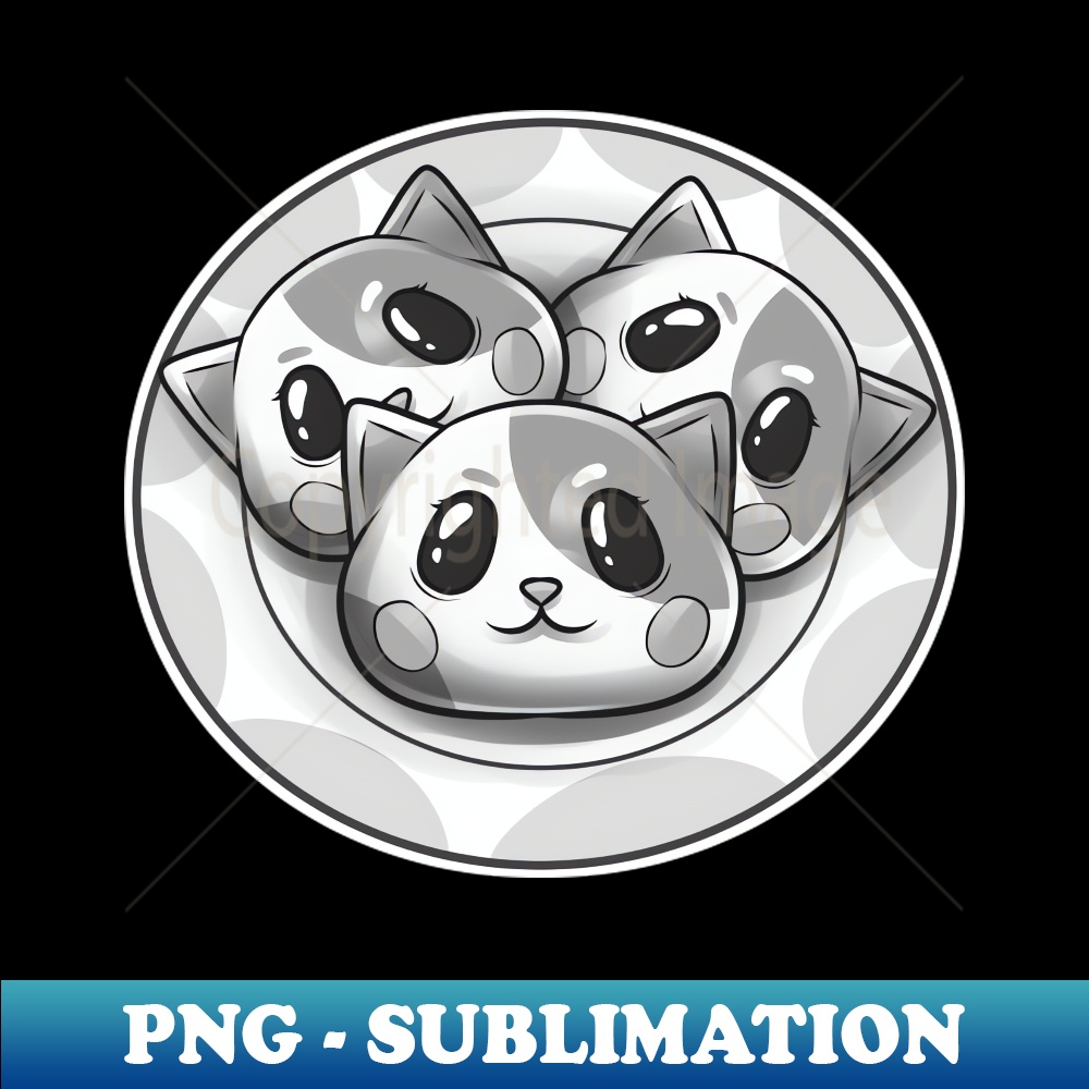 Cookie Cats Black and White - Sublimation-Ready PNG File - V | Inspire ...