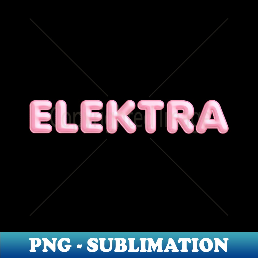 Elektra Name Pink Balloon Foil - Signature Sublimation PNG F | Inspire ...