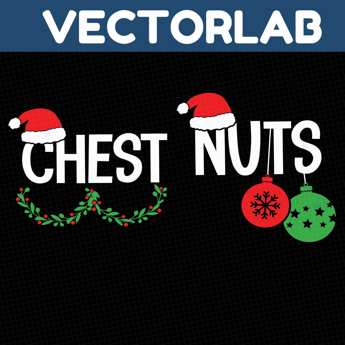 Couple Christmas Chest Nuts SVG Graphic Design File | Inspire Uplift