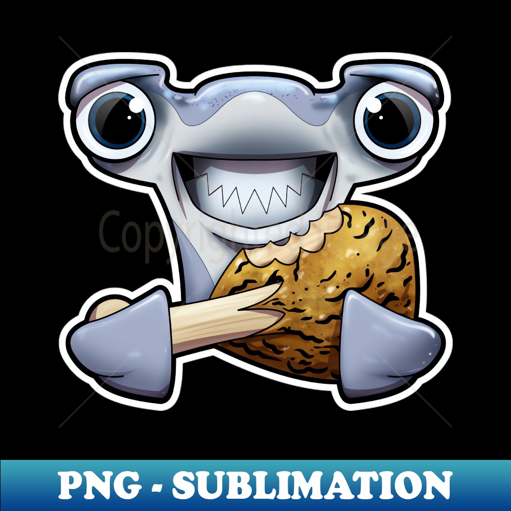 SNAX Hammerhead eating chicken - Unique Sublimation PNG Down | Inspire ...