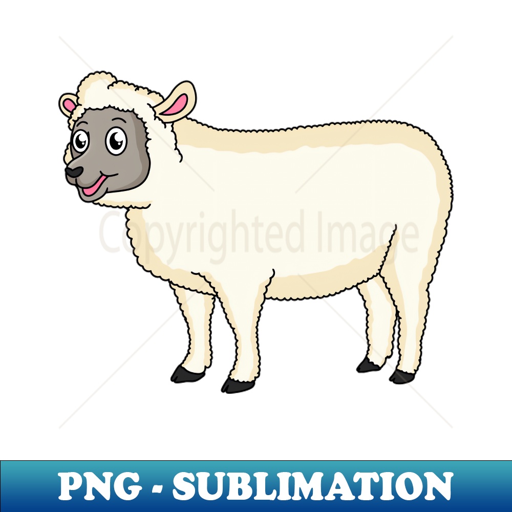 Cute happy sheep cartoon illustration - PNG Transparent Subl | Inspire ...