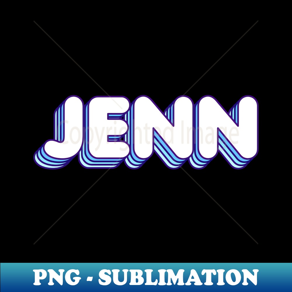 Blue Layers Jenn Name Label - Signature Sublimation PNG File | Inspire ...