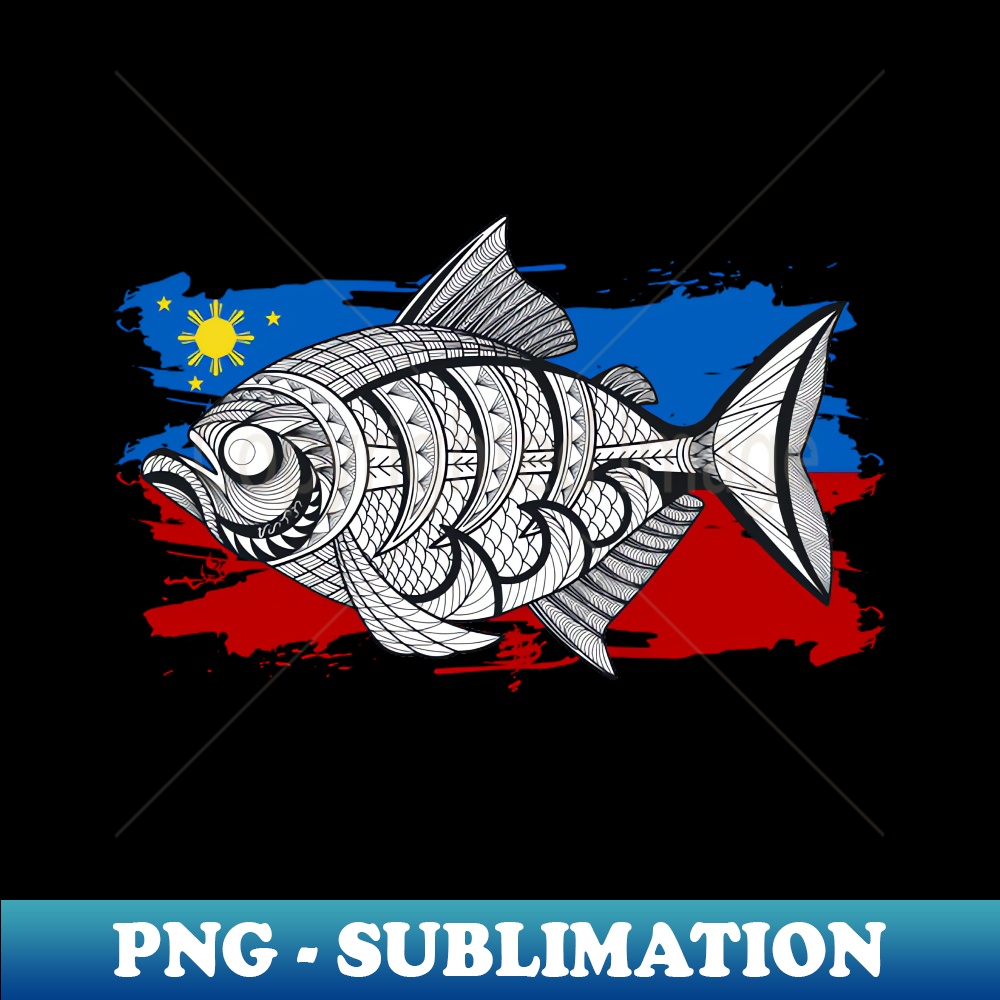 Koi fish Tribal line Art Baybayin word Mahalaga Precious V | Inspire Uplift