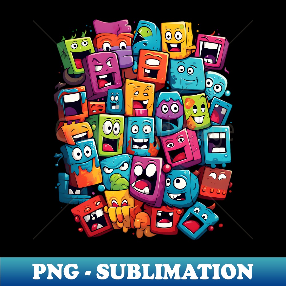Cartoon cute funny square - Digital Sublimation Download Fil | Inspire ...