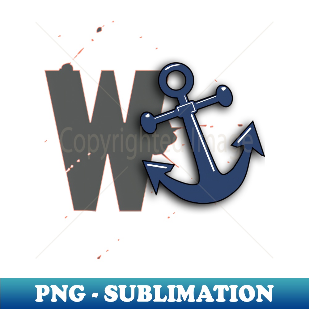 W anchor - PNG Sublimation Digital Download - Create with Co | Inspire ...