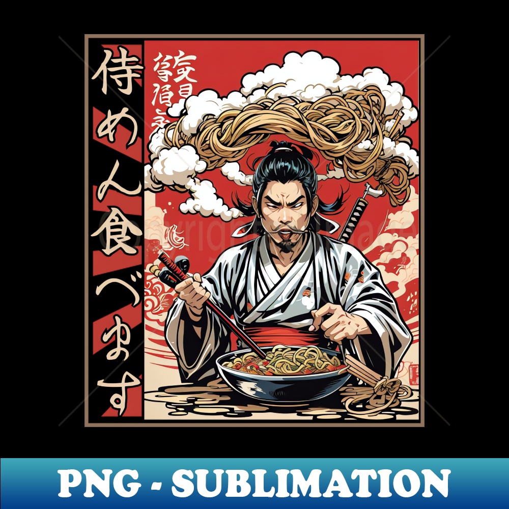 The Samurai eats Noodles Design - PNG Transparent Digital Do - Inspire ...