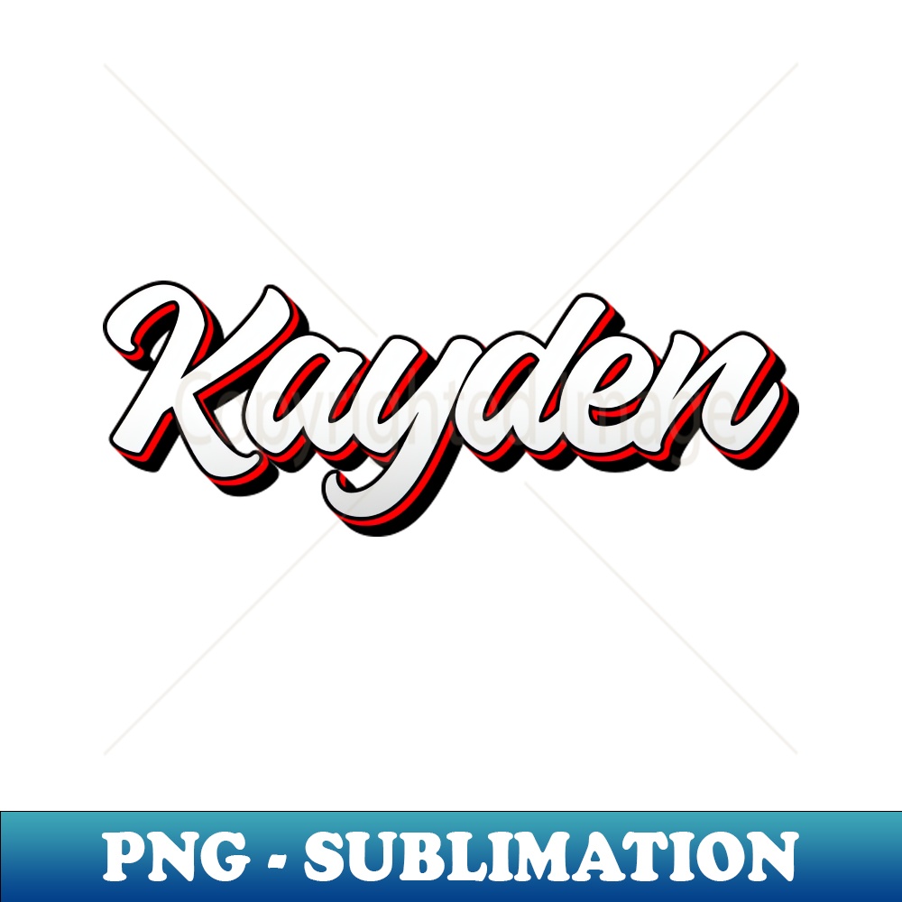 Kayden name - cool 70s retro font - PNG Transparent Sublimat - Inspire ...