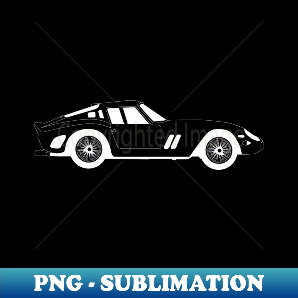 Ford 250 GTO White Outline - Trendy Sublimation Digital Down | Inspire ...