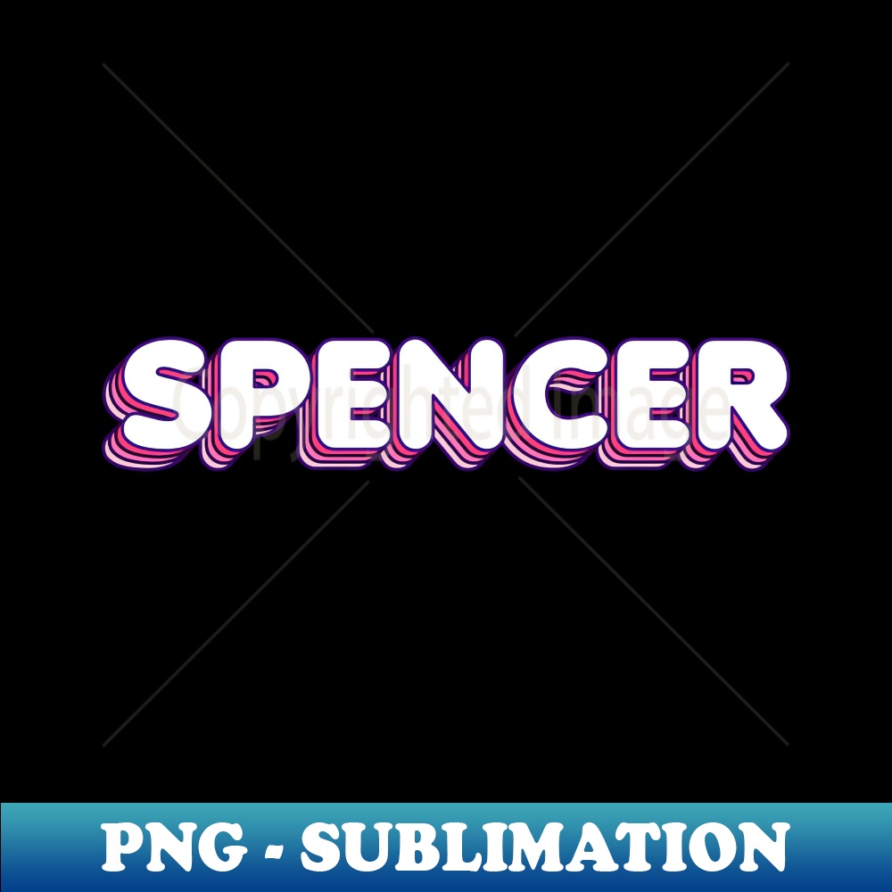 Pink Layers Spencer Name Label - PNG Sublimation Digital Dow | Inspire ...