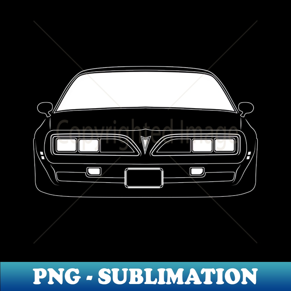 Pontiac Trans Am White Outline - High-Resolution PNG Sublima - Inspire ...